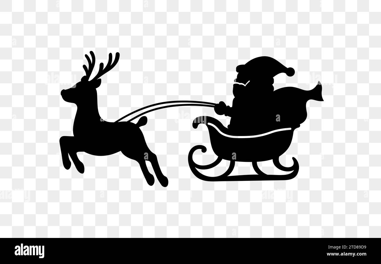 Santa sleigh ride Black and White Stock Photos & Images - Alamy