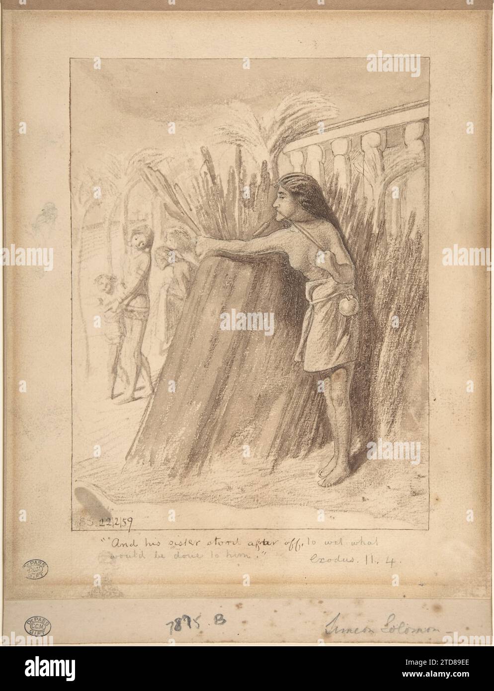 Miriam Watching the Finding of Moses in the Bulrushes 2002 by Simeon ...