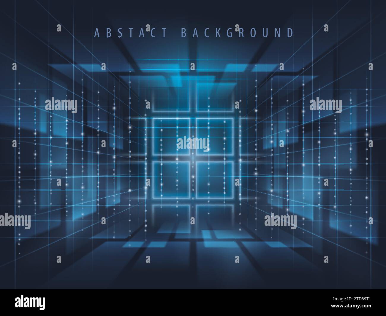 Future technology digital background. Abstract Blue Digital cyberspace ...