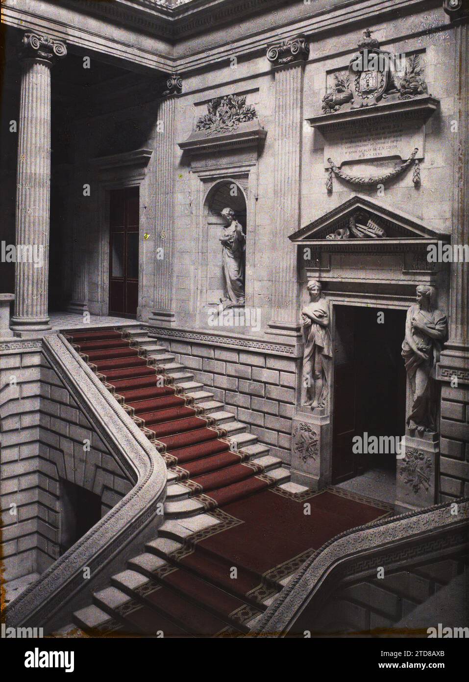 Bordeaux, France Grand staircase of the Grand Théâtre, current Opera ...