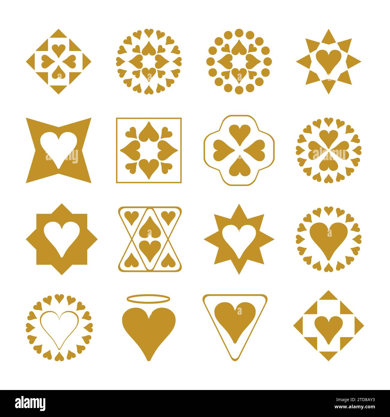 Valentines day hearts vector background vector illustration symbols ...