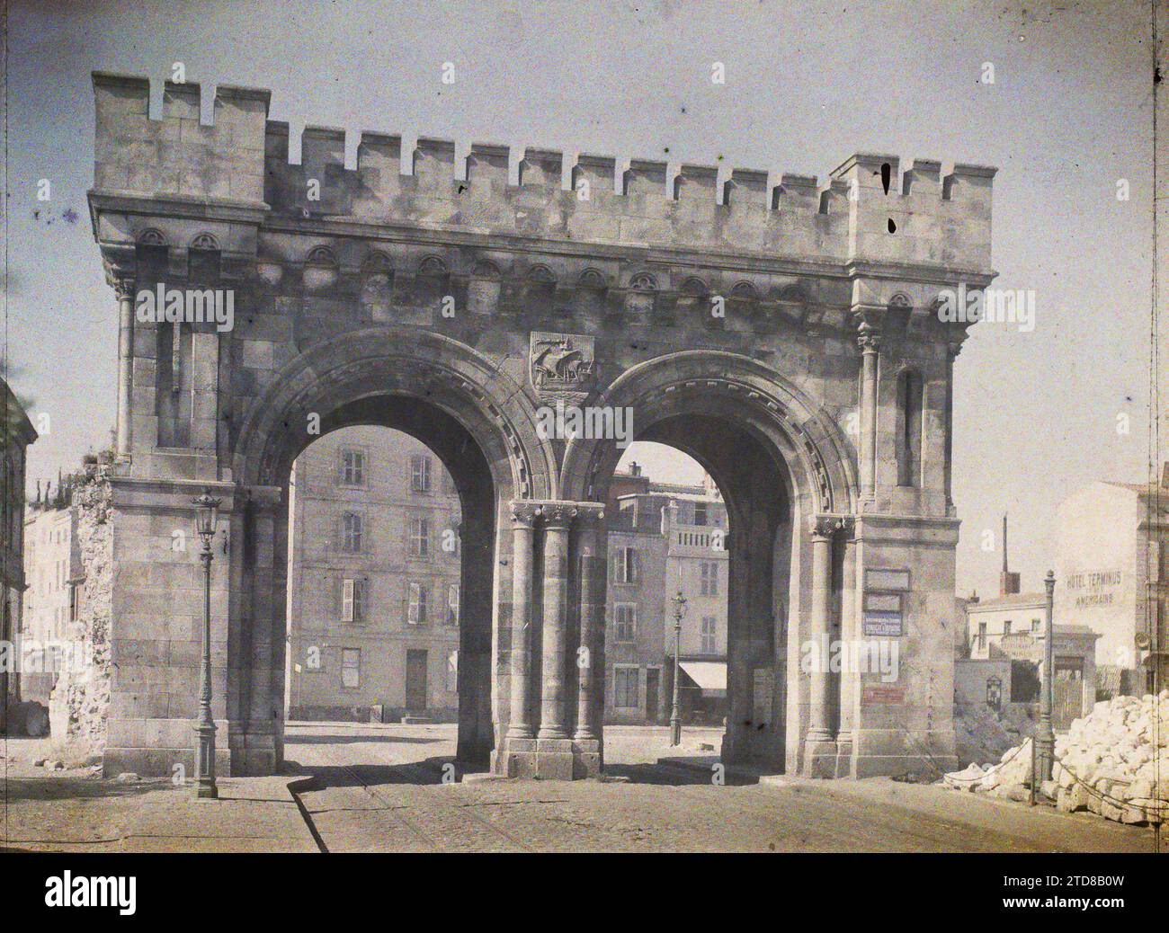 La Rochelle, France The Saint-Nicolas Gate, the rubble from the ...
