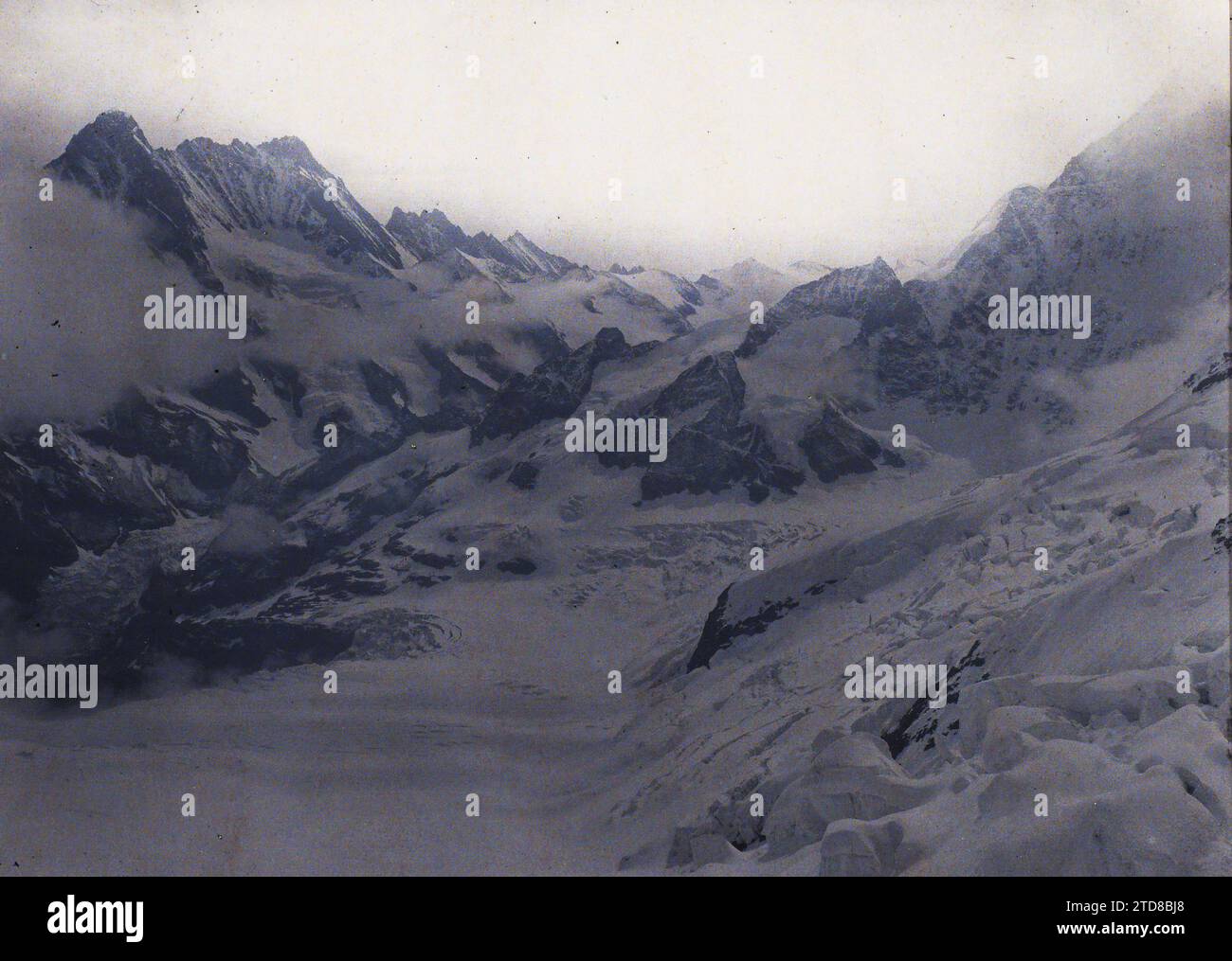 Jungfraujoch, Switzerland Panorama of the Eismeer or the Sea of Ice ...