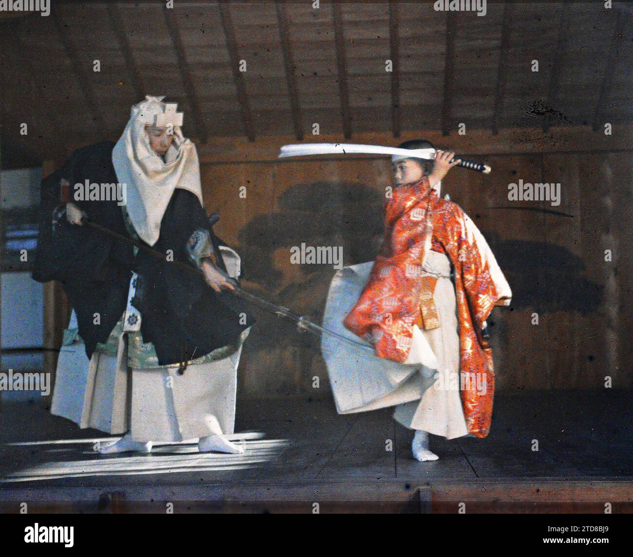 Kyoto, Japan Noh theater: fight between Benkei and Minamoto Yoshitsune ...