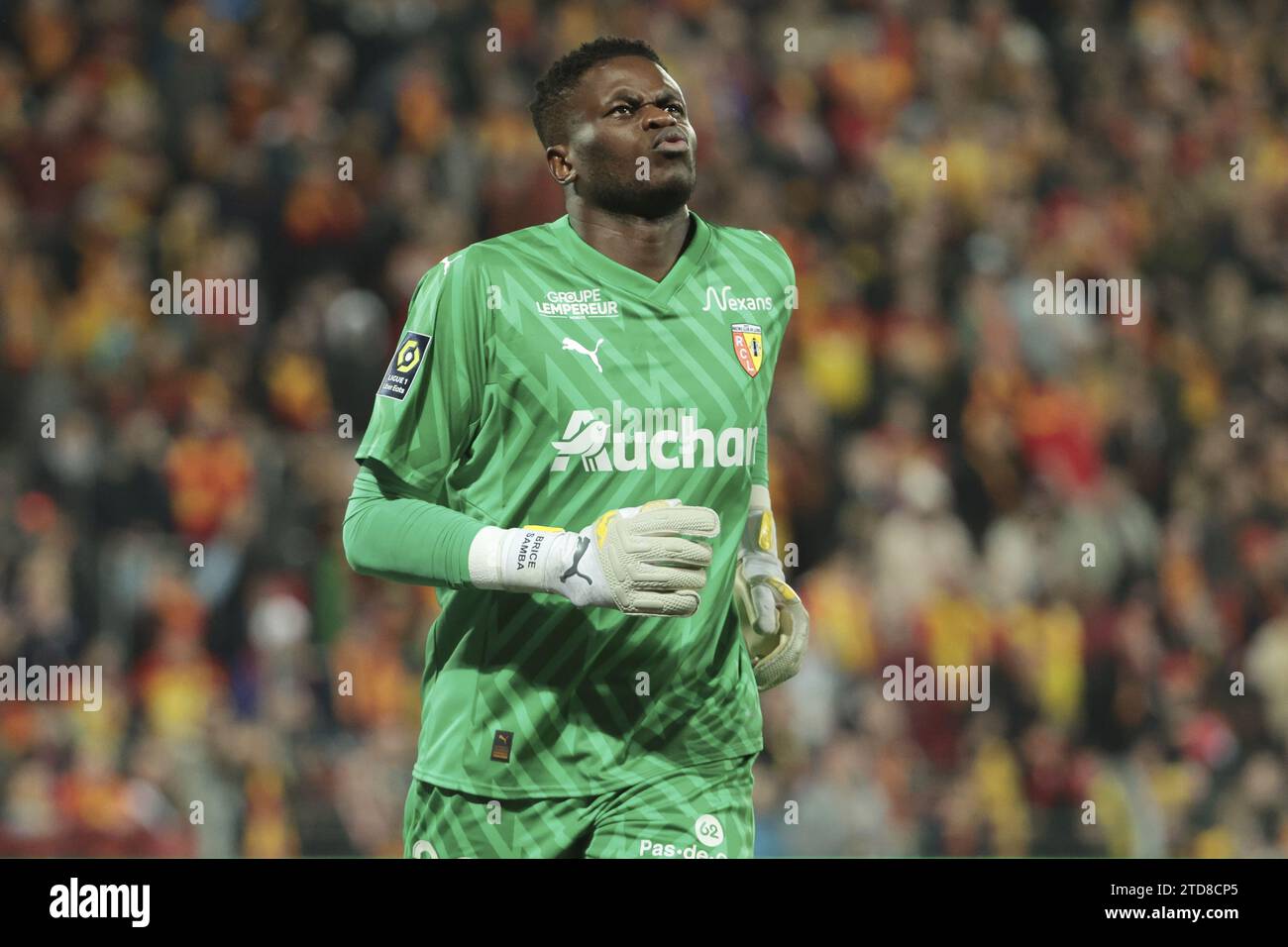 Lens goalkeeper Brice Samba during the French championship Ligue 1 ...