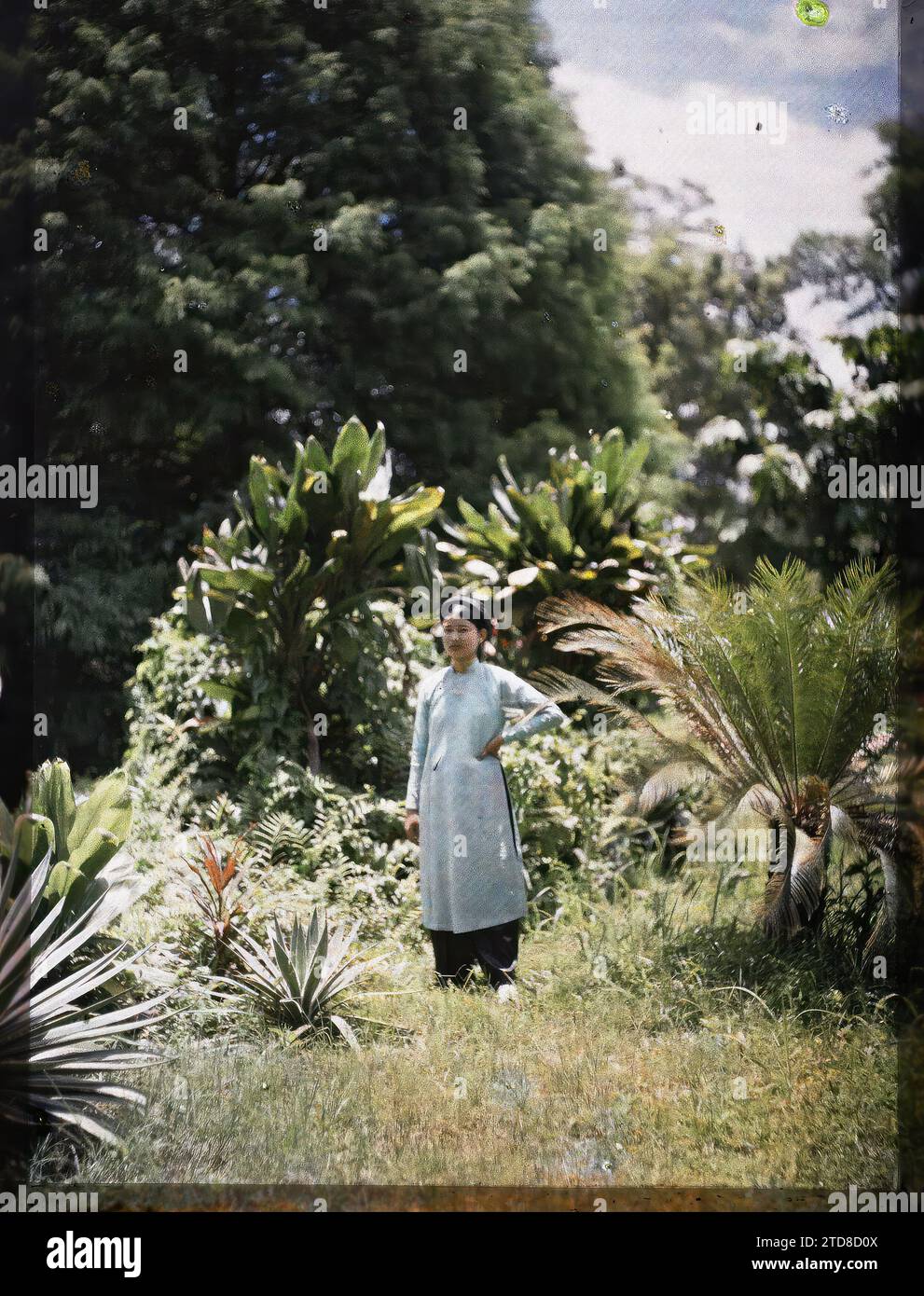 Tonkin, Indochina An elegant young woman, wife of a European, in a ...
