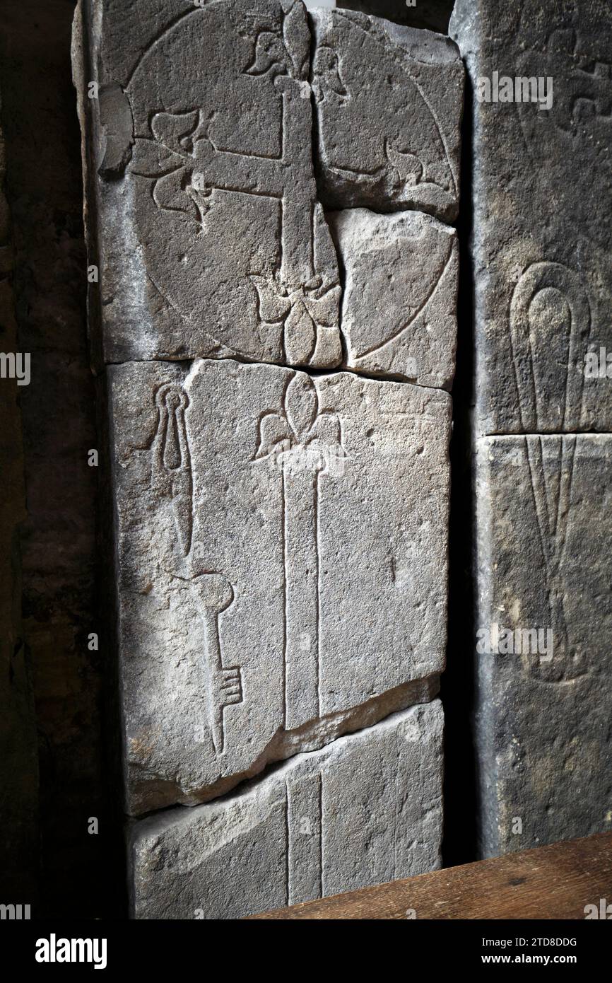 Medieval grave slabs at St Michael's Church, Alnwick, Northumberland ...