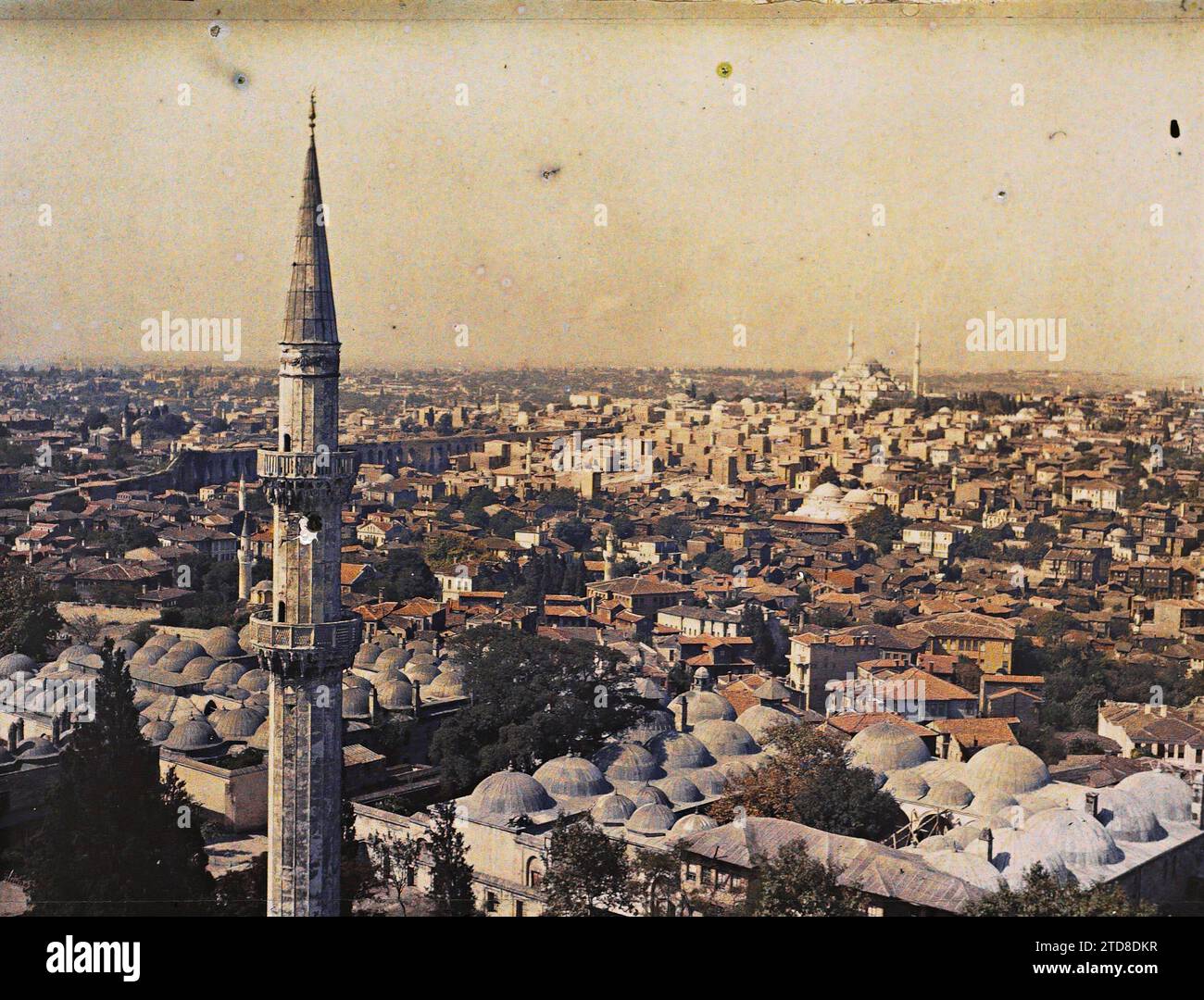 Constantinople (current Istanbul), Turkey Panorama taken from a minaret ...