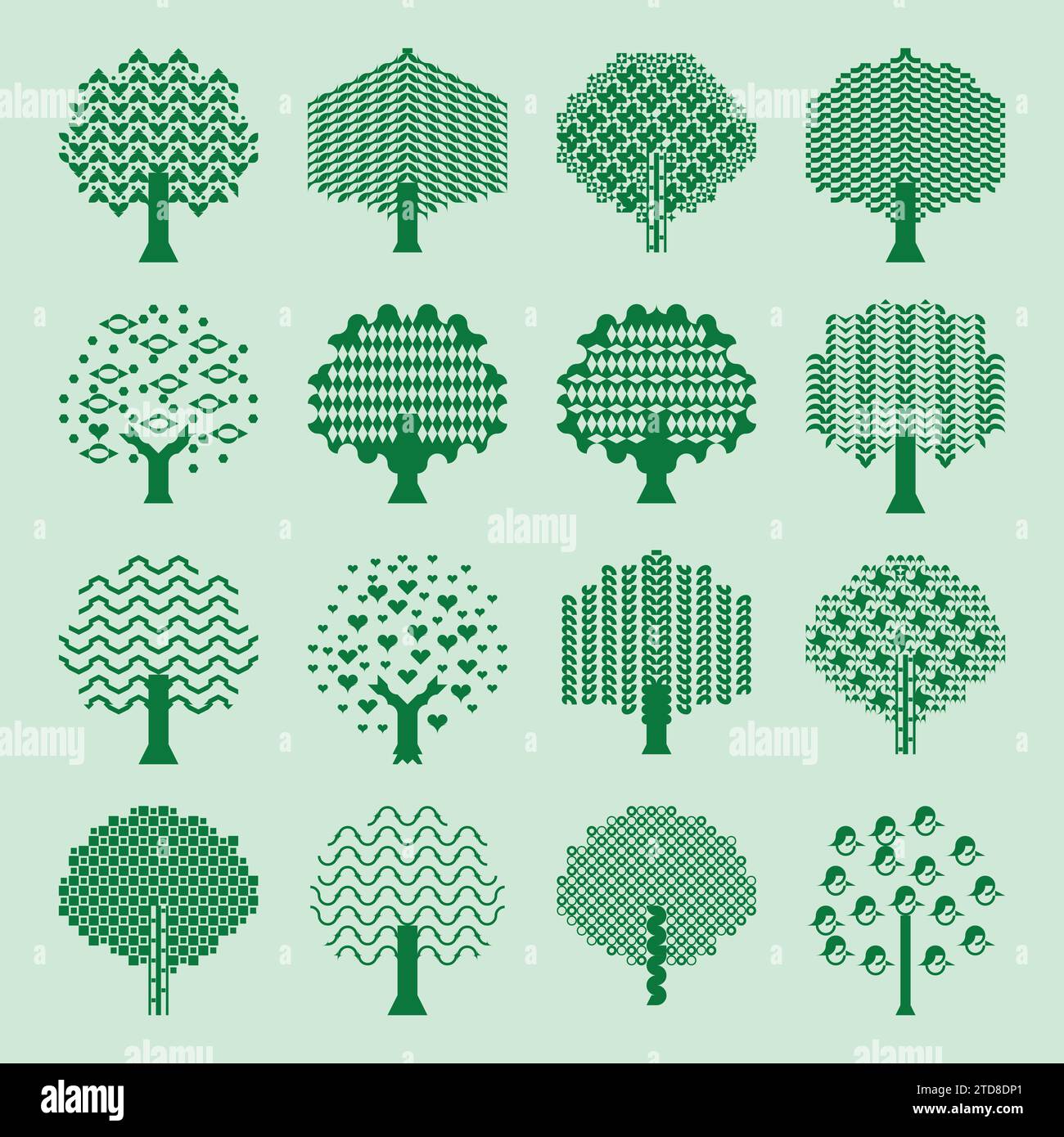 Tree graphic symbols hi-res stock photography and images - Alamy