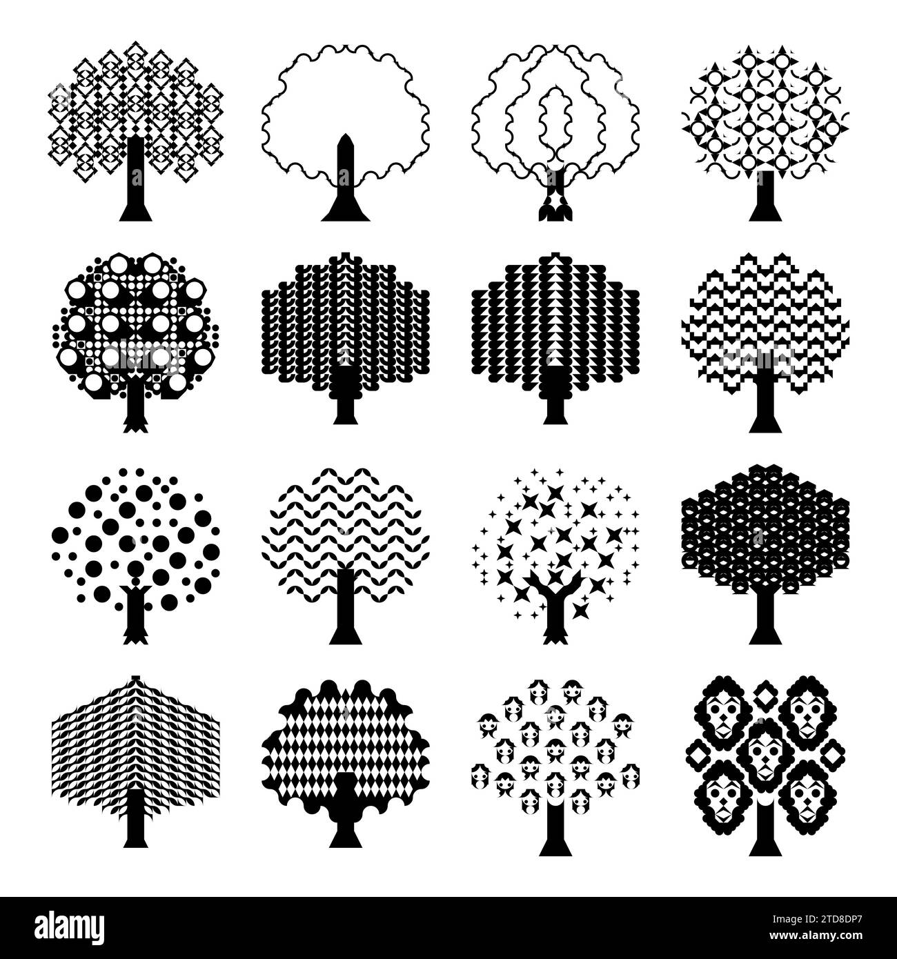 Clipart oak tree Stock Vector Images - Alamy