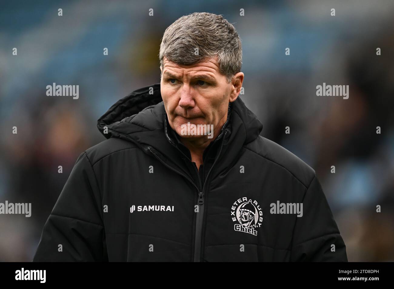 Rob Baxter Exeter Director of Rugby during pre match warm up ahead of ...