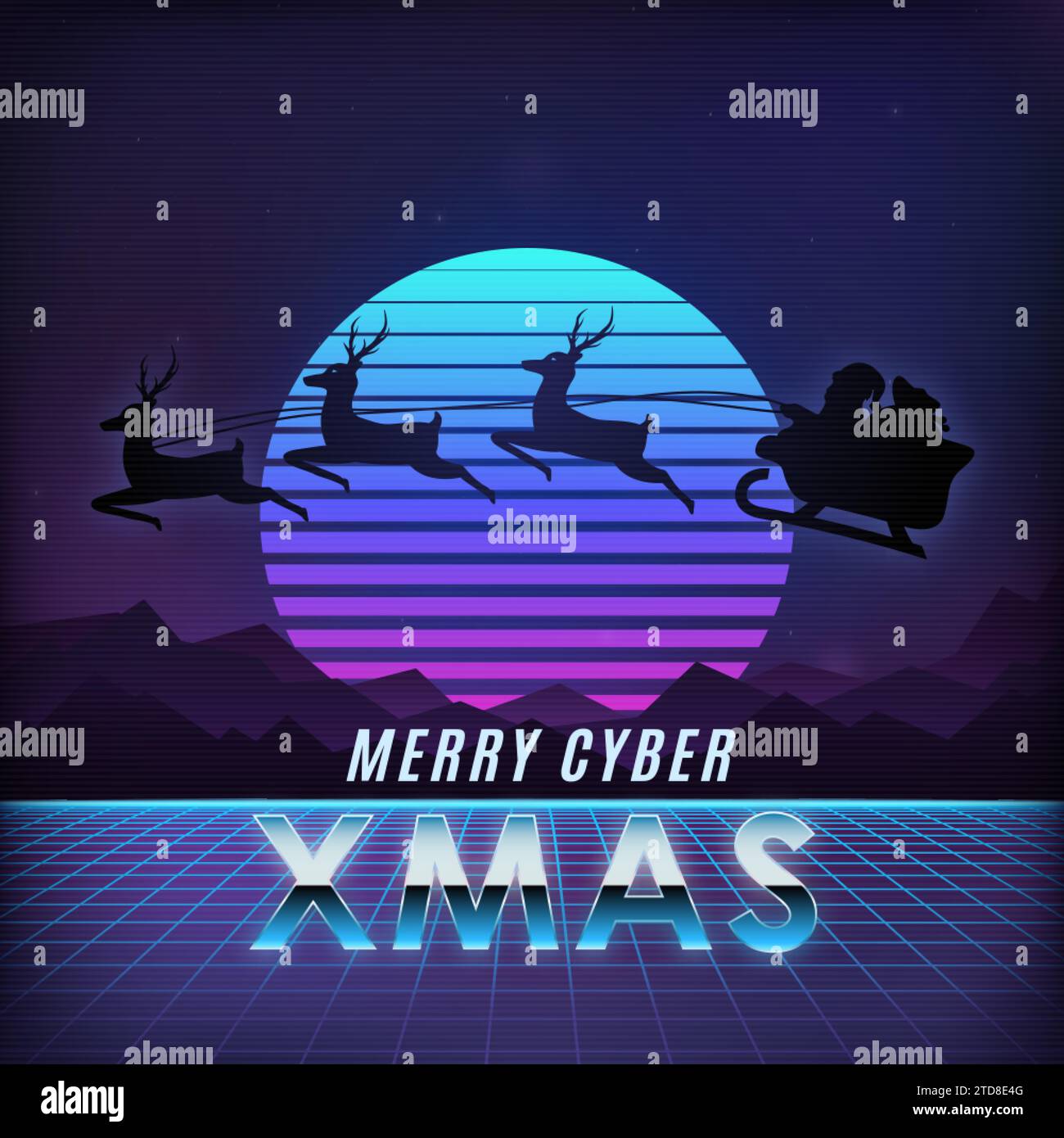 Cyberpunk christmas tree Stock Vector Images - Alamy