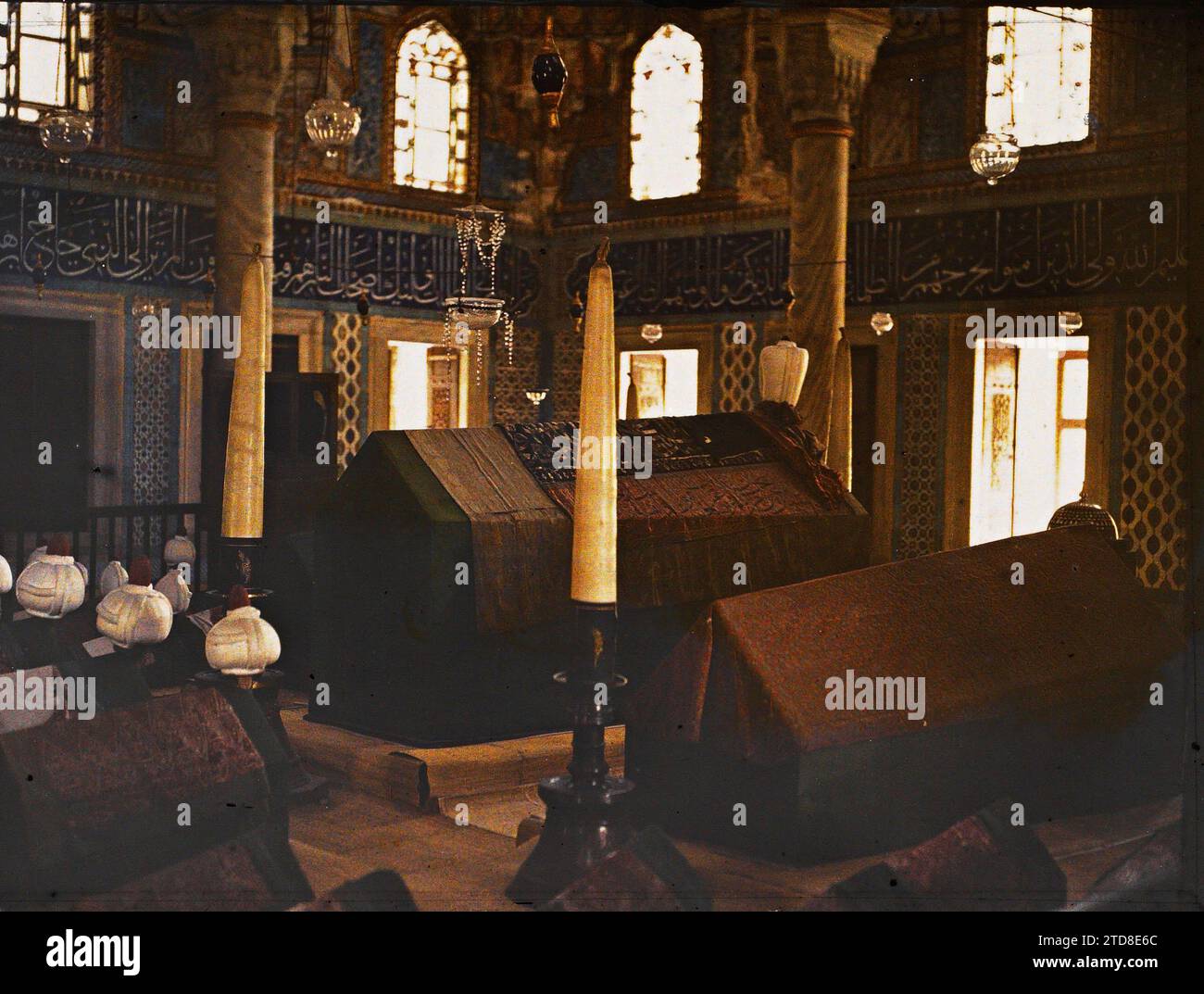 Constantinople (present-day Istanbul), Turkey Interior of the türbe ...