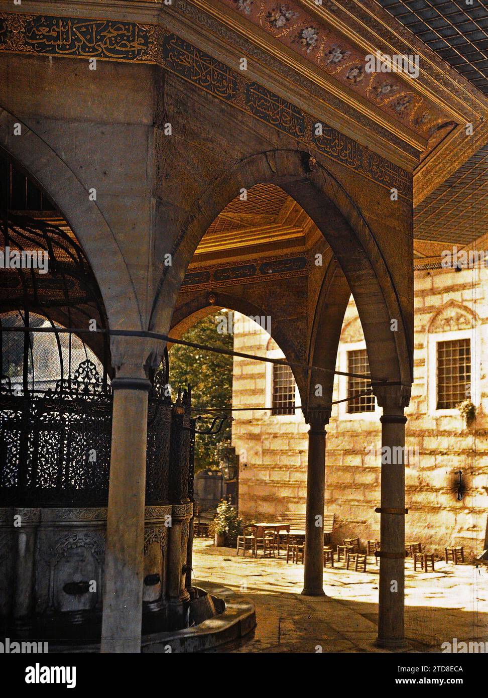 Constantinople (present-day Istanbul), Turkey Ablution fountain of the ...