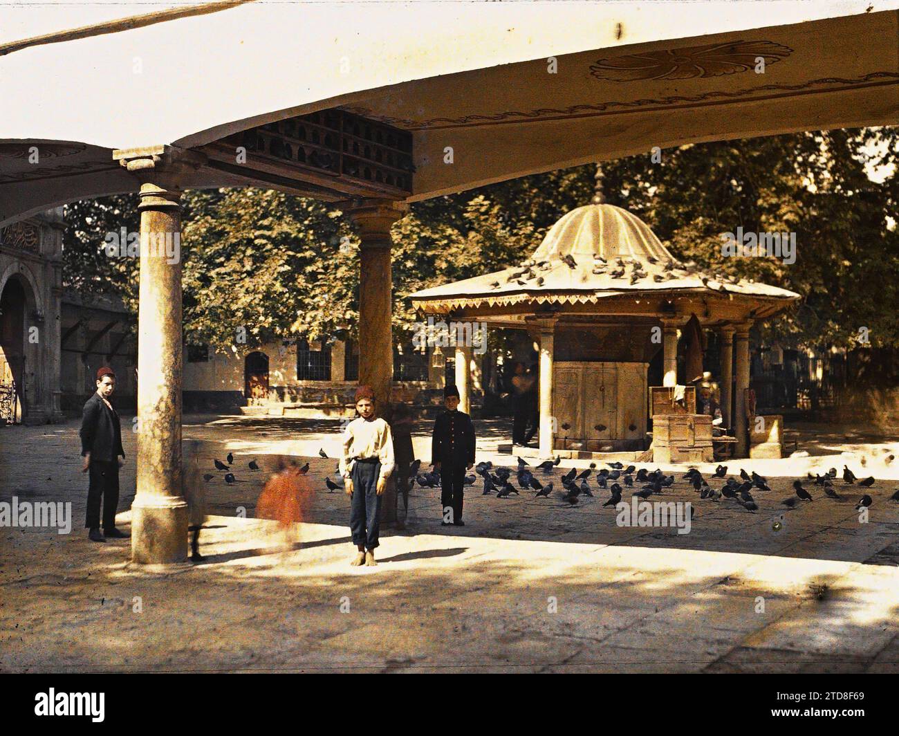 Constantinople (present-day Istanbul), Turkey The ablution fountain ...