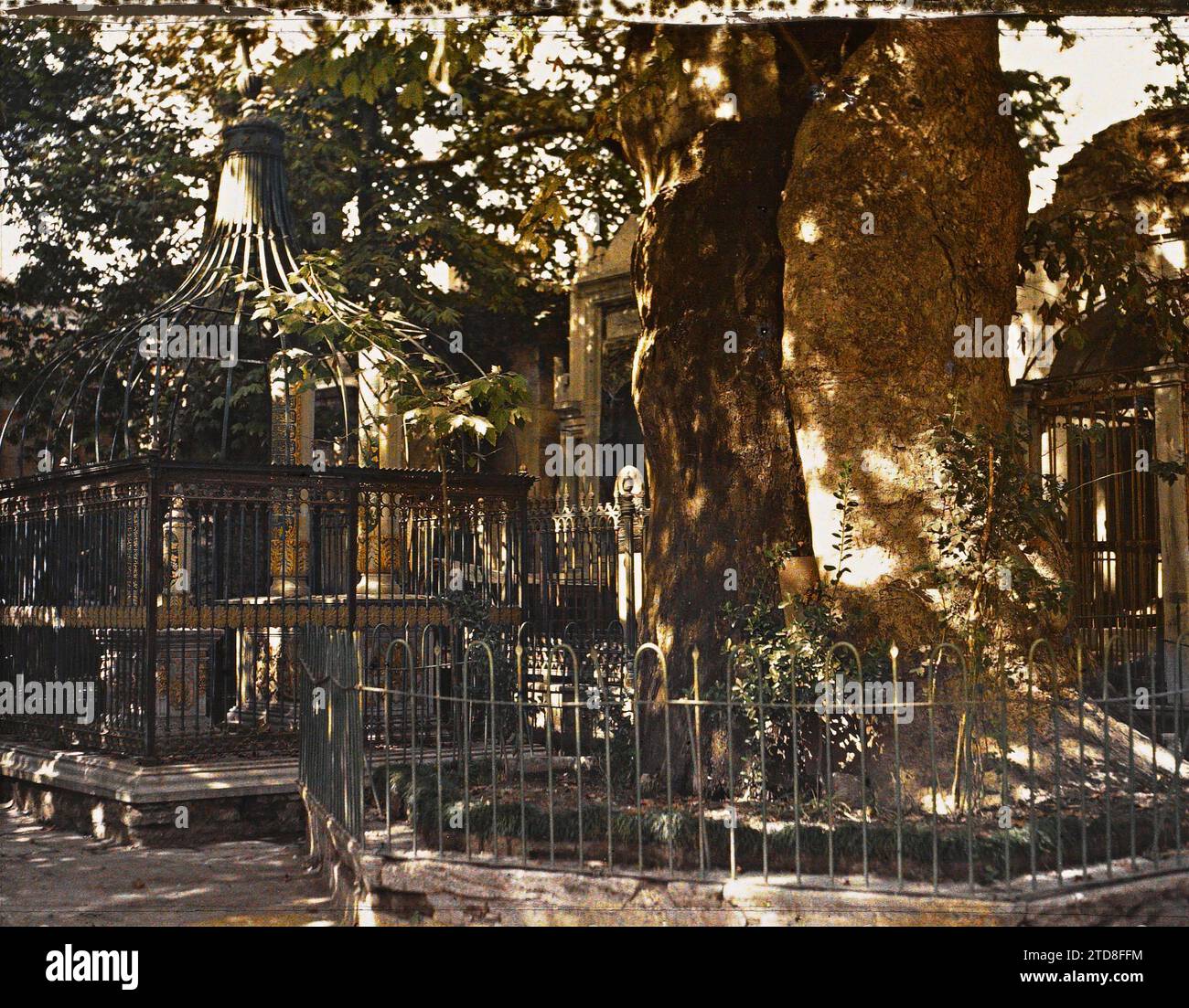 Constantinople (present-day Istanbul), Turkey Tombs in the cemetery of ...