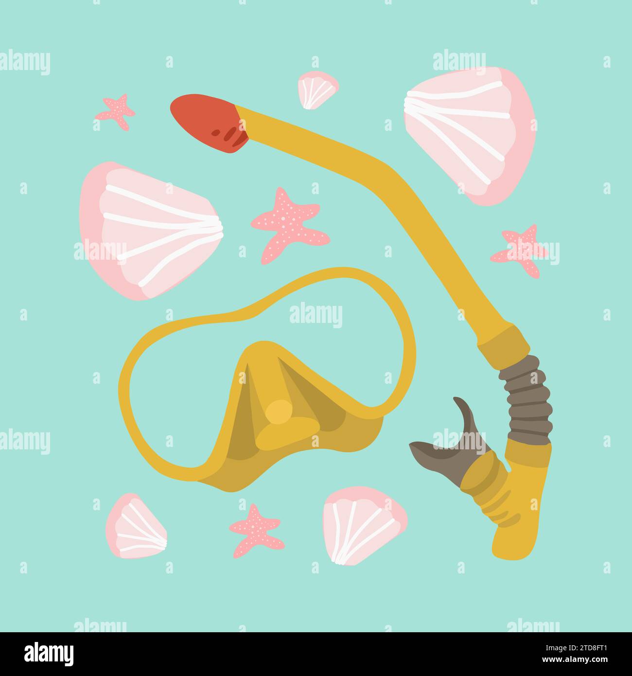 Vector snorkeling accessory hi-res stock photography and images - Alamy