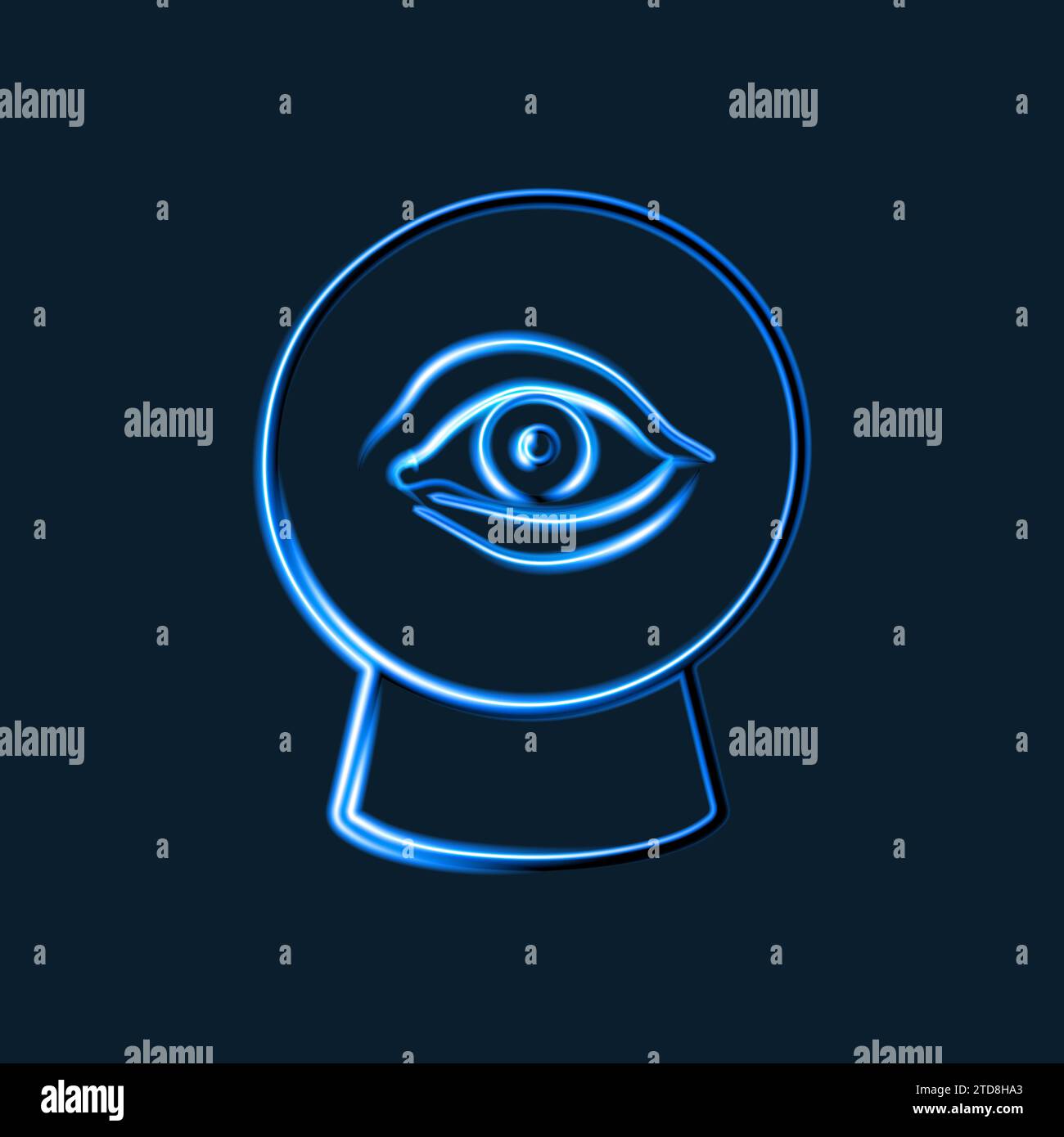 Vector isolated illustration of a glass ball for predicting the future ...