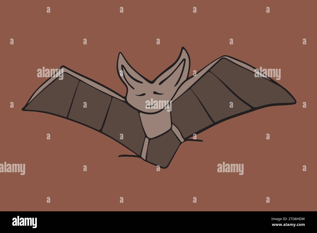 Vector isolated illustration of a flying bat Stock Vector Image & Art ...