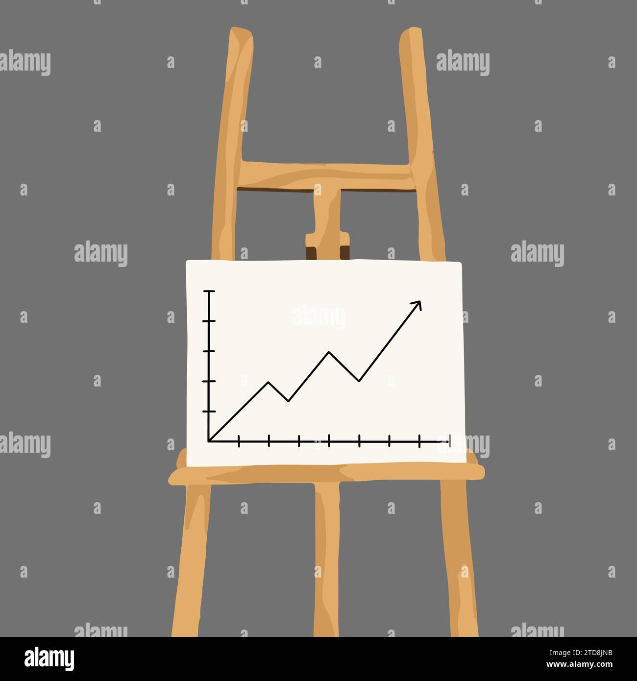 Vector isolated illustration of growing graph. Financial success ...
