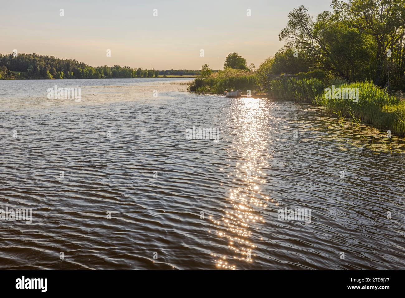 Beautiful nature landscape capturing sunset reflection on beautiful ...