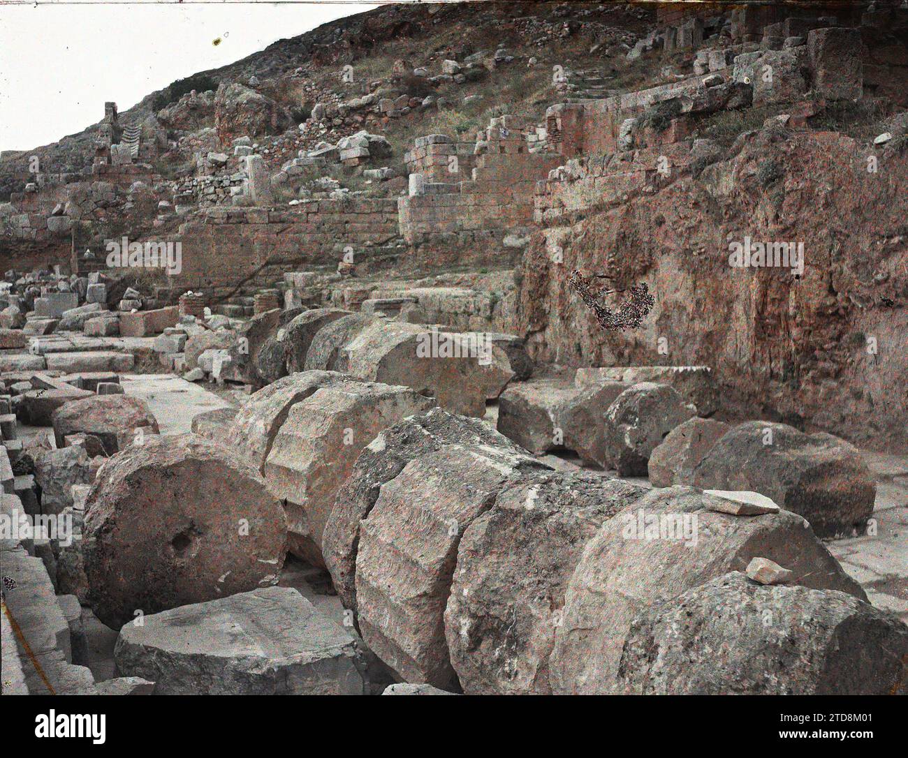 Delphi (archaeological site), Greece Sanctuary of Apollo. Recumbent ...