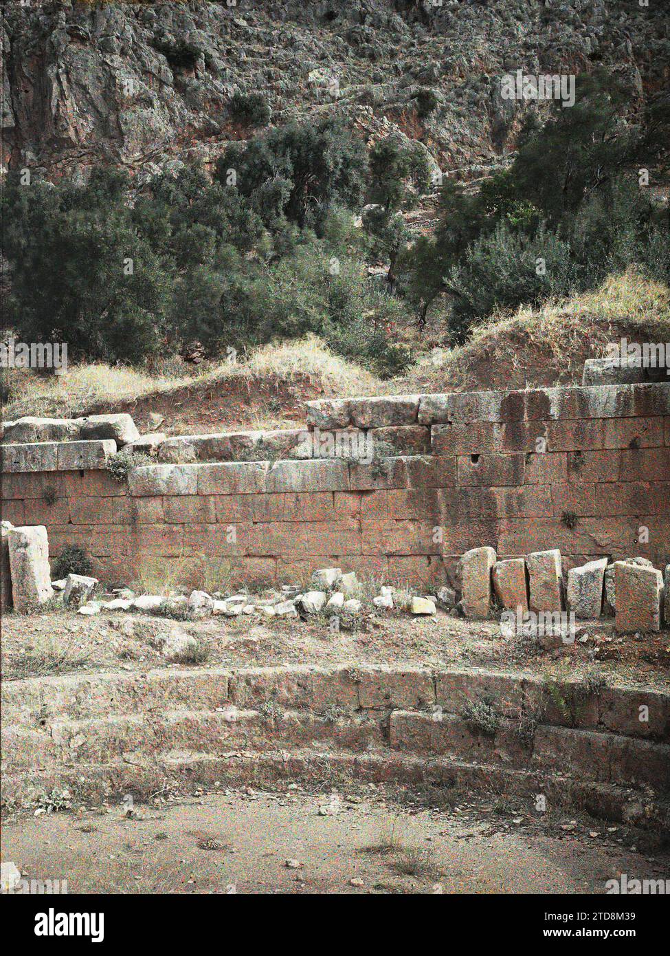 Delphi (archaeological site), Greece The swimming pool (cold bath) of ...