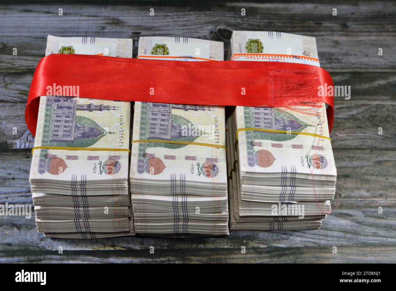Piles and Stacks of Egypt money thousands of Pounds currency banknotes ...