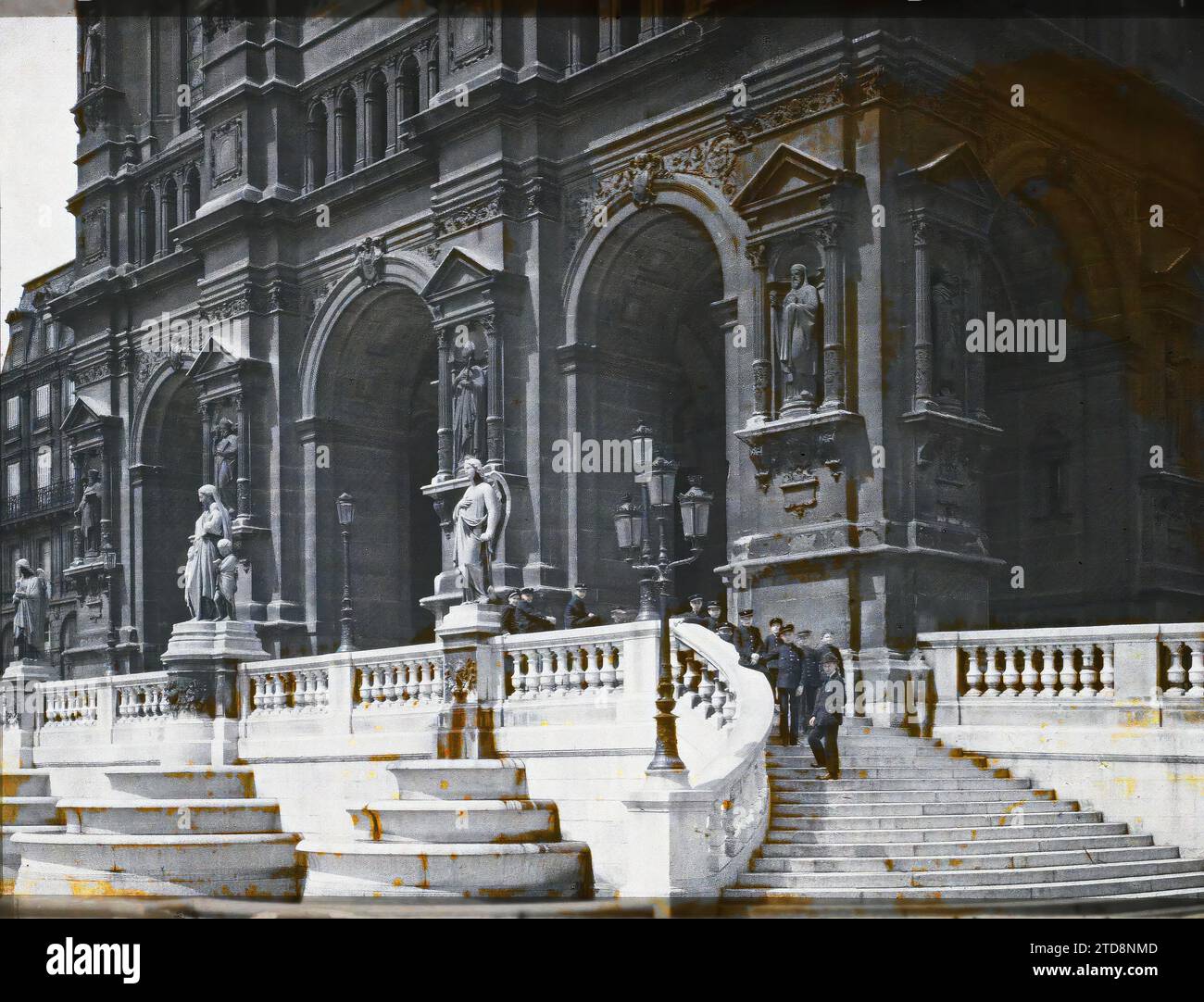 Paris (9th arr.), France Portico of the Church of the Holy Trinity ...