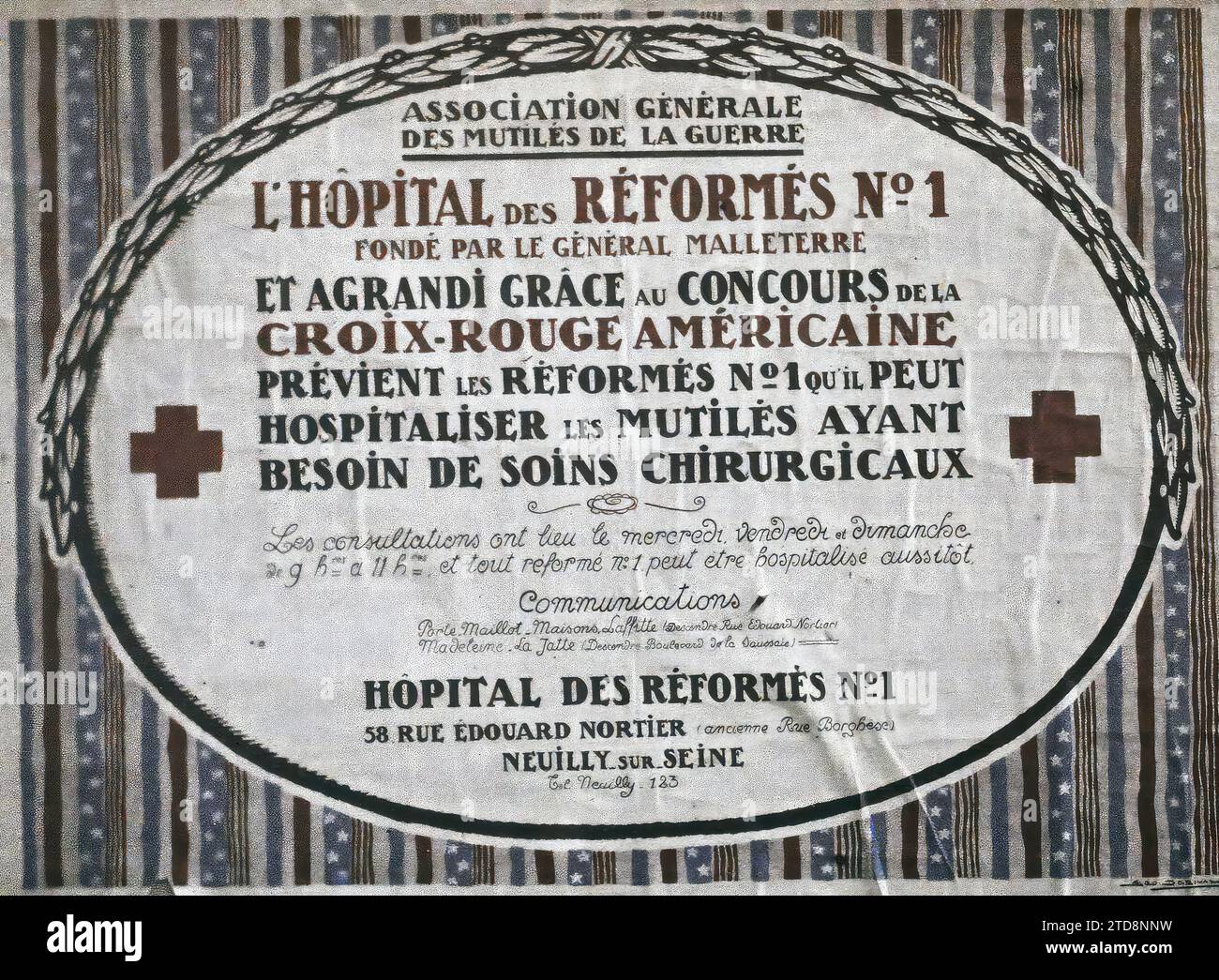 Paris, France Poster of the general association of war disabled people ...