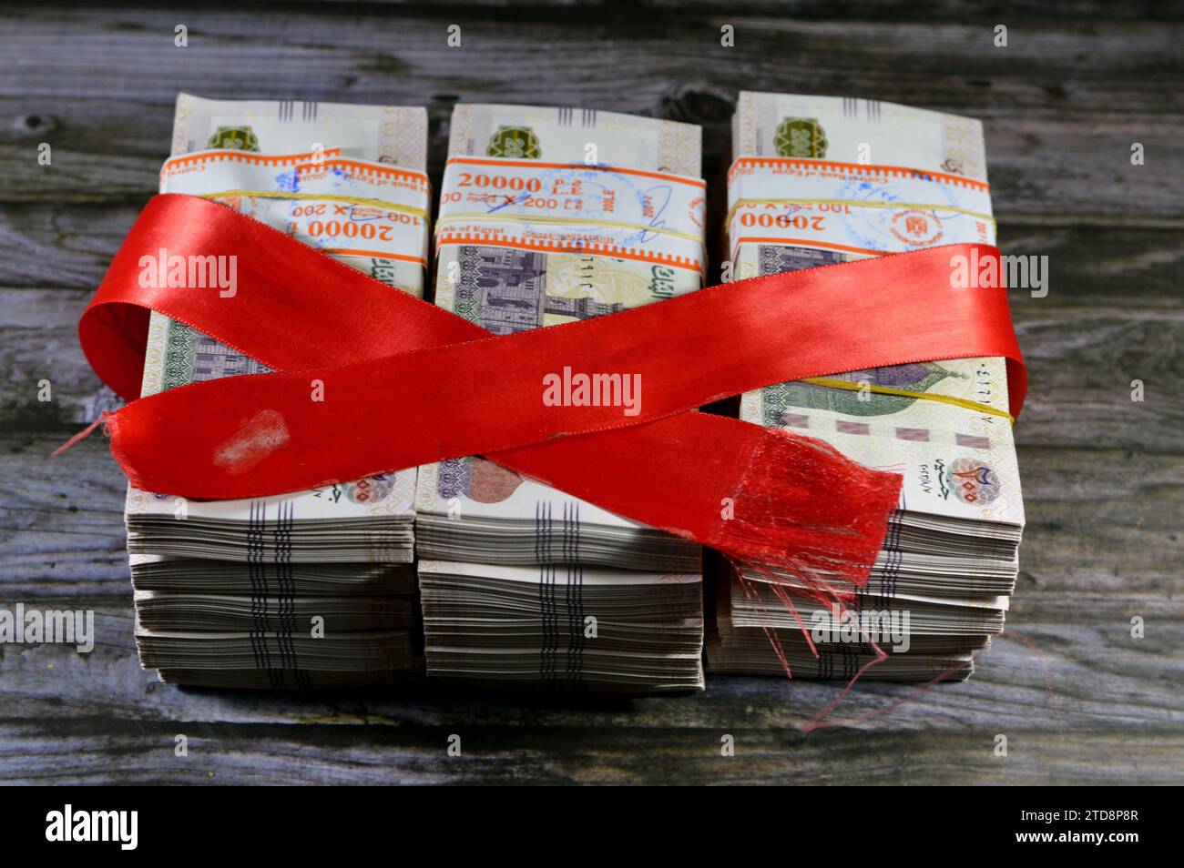 Piles and Stacks of Egypt money thousands of Pounds currency banknotes ...