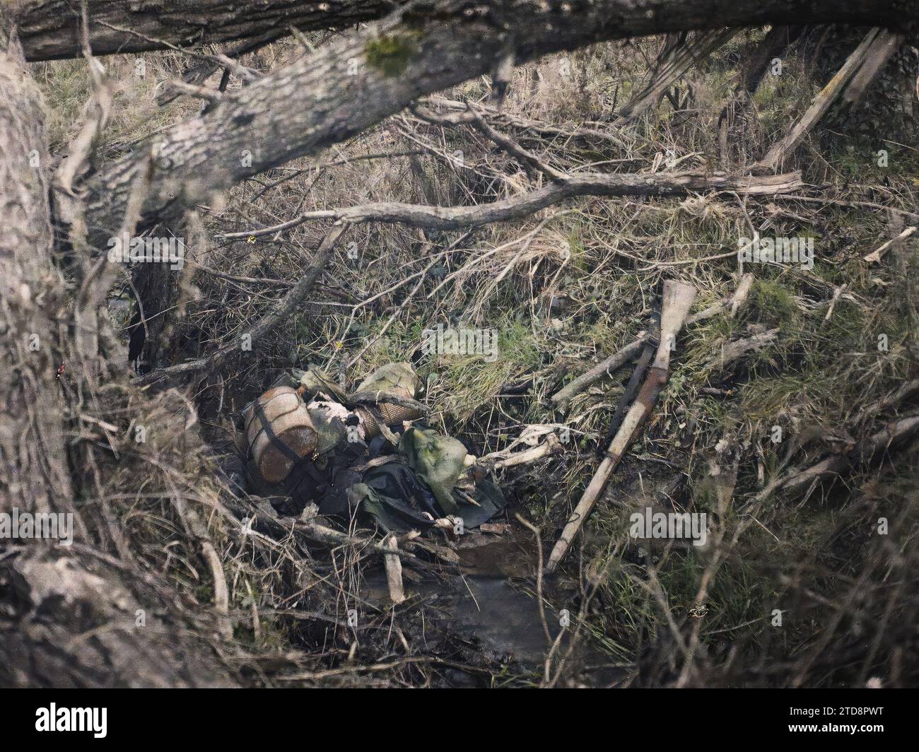 Les Bocages, Thiescourt marshes, France, First World War, Body of water ...