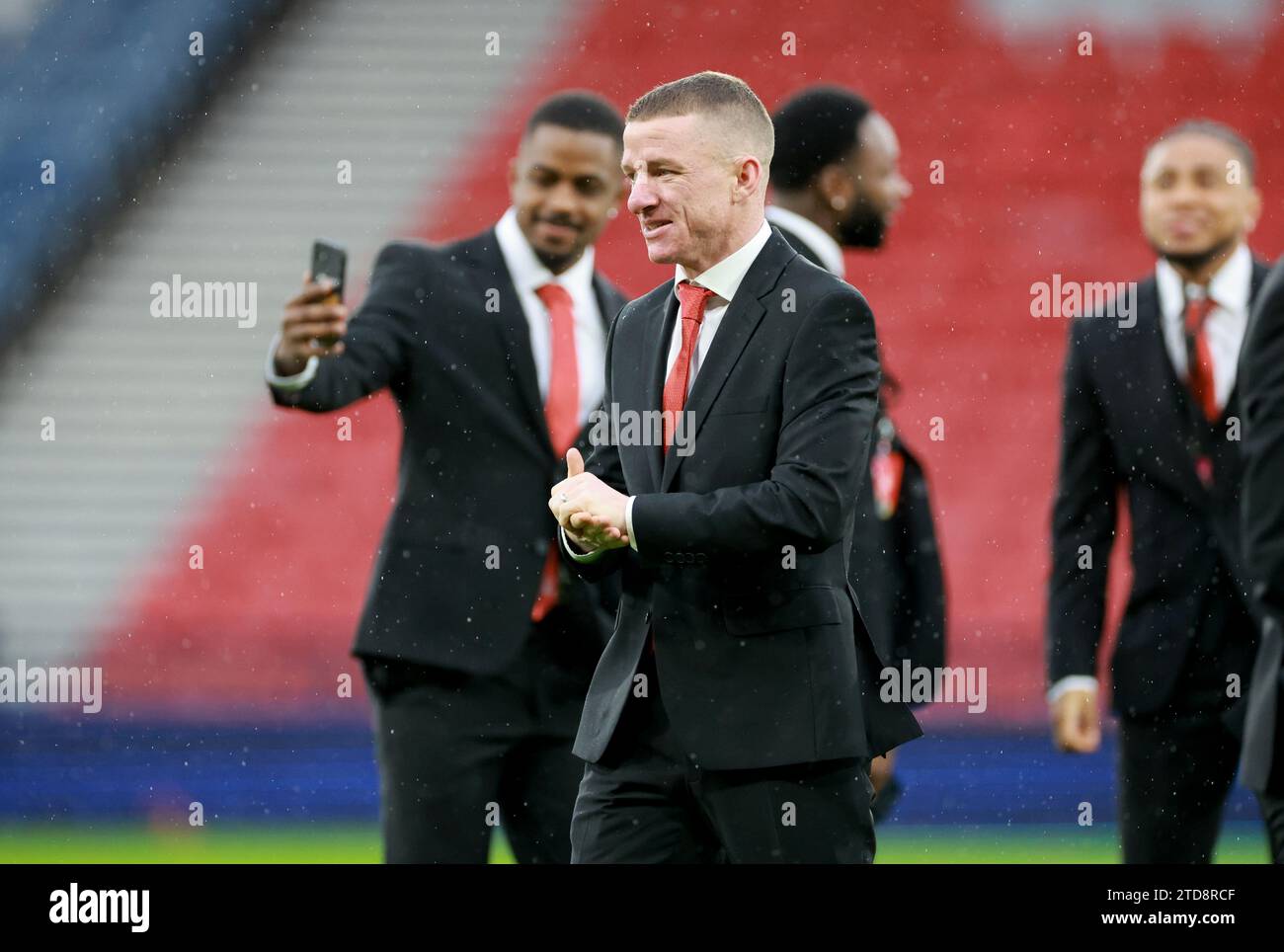 Aberdeen's Jonny Hayes on the pitch before the Viaplay Cup final at ...