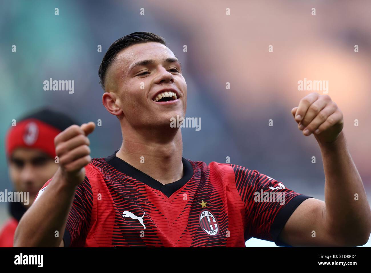 Milano, Italy. 17th Dec, 2023. Jan-Carlo Simic of Ac Milan celebrates ...