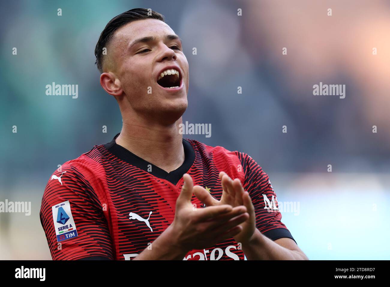Milano, Italy. 17th Dec, 2023. Jan-Carlo Simic of Ac Milan celebrates ...