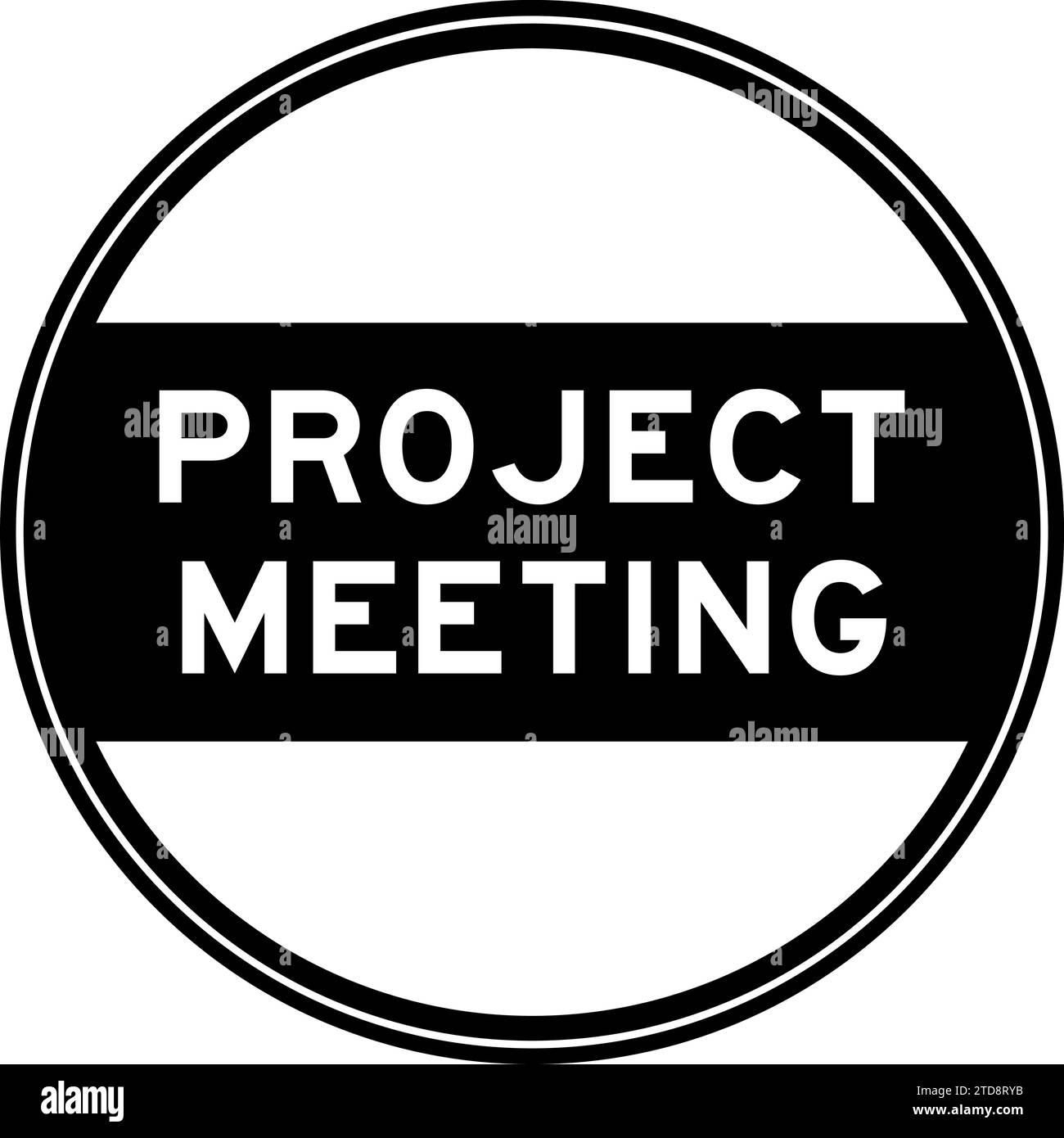 Meeting In Progress Sign Vector