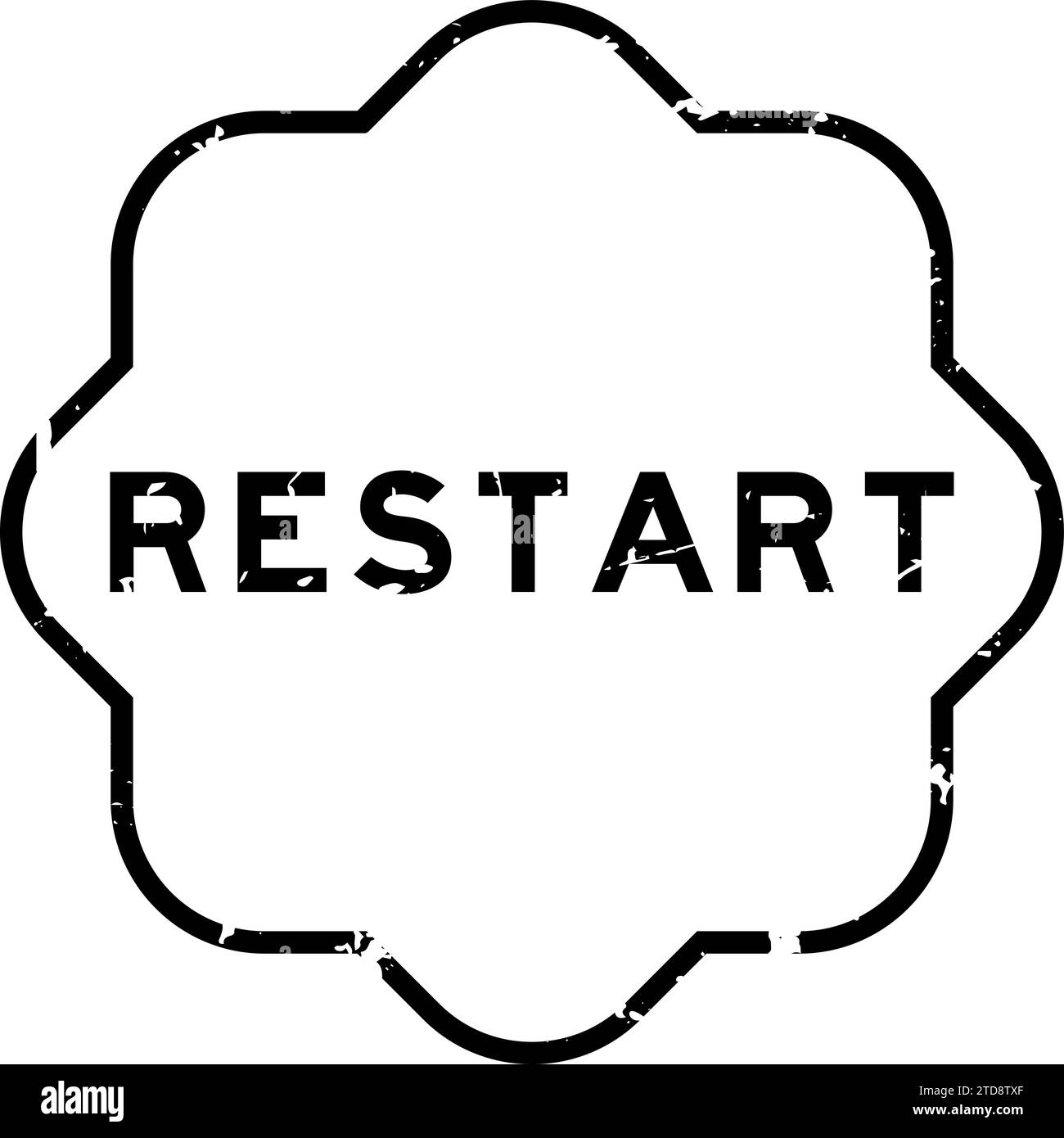 Grunge black restart word rubber seal stamp on white background Stock Vector Image & Art - Alamy