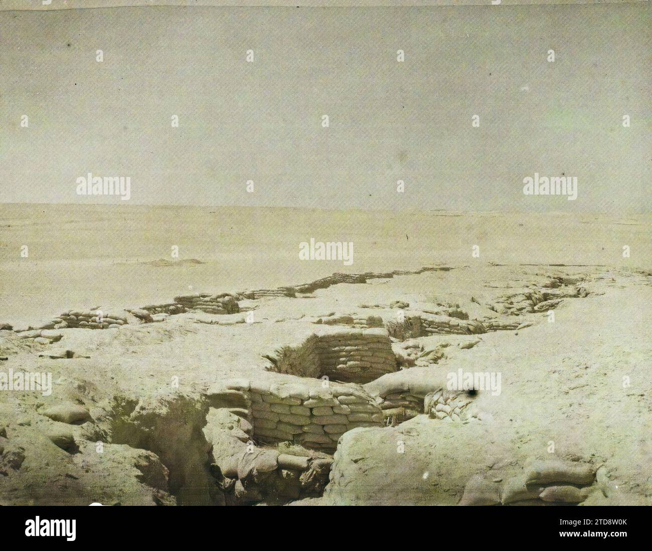 Ismailia, Egypt, Africa Trenches built to maintain military protection ...