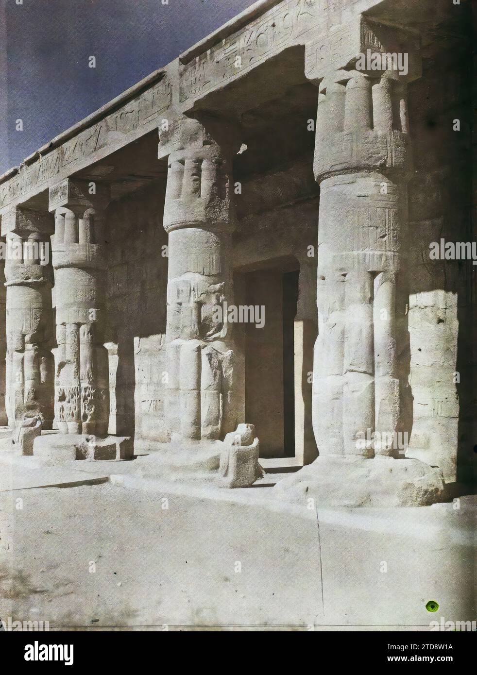 Thebes, Egypt, Africa Gallery of the entrance portico of the temple of ...