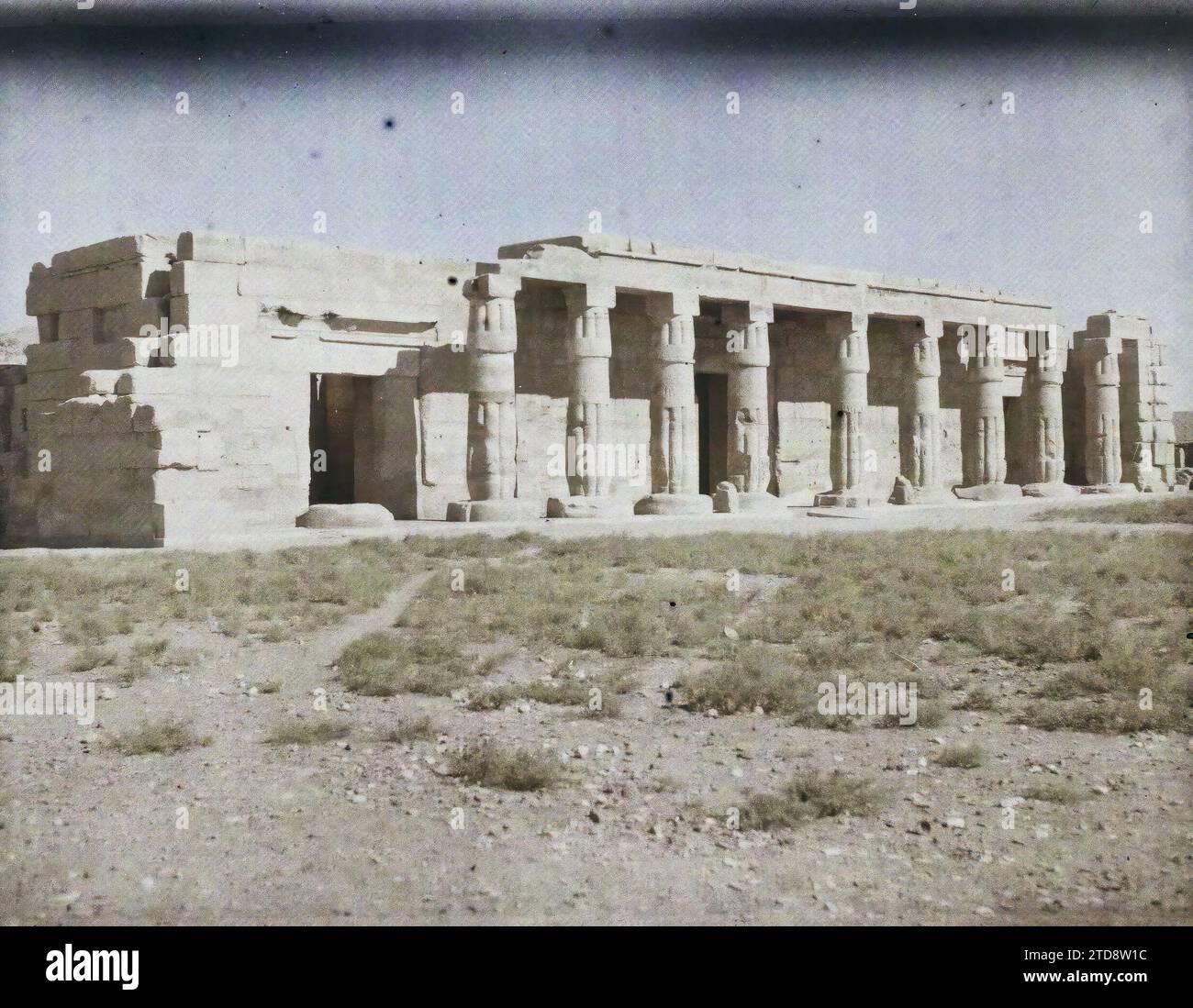 Thebes, Egypt, Africa Entrance portico of the temple of Seti I in ...