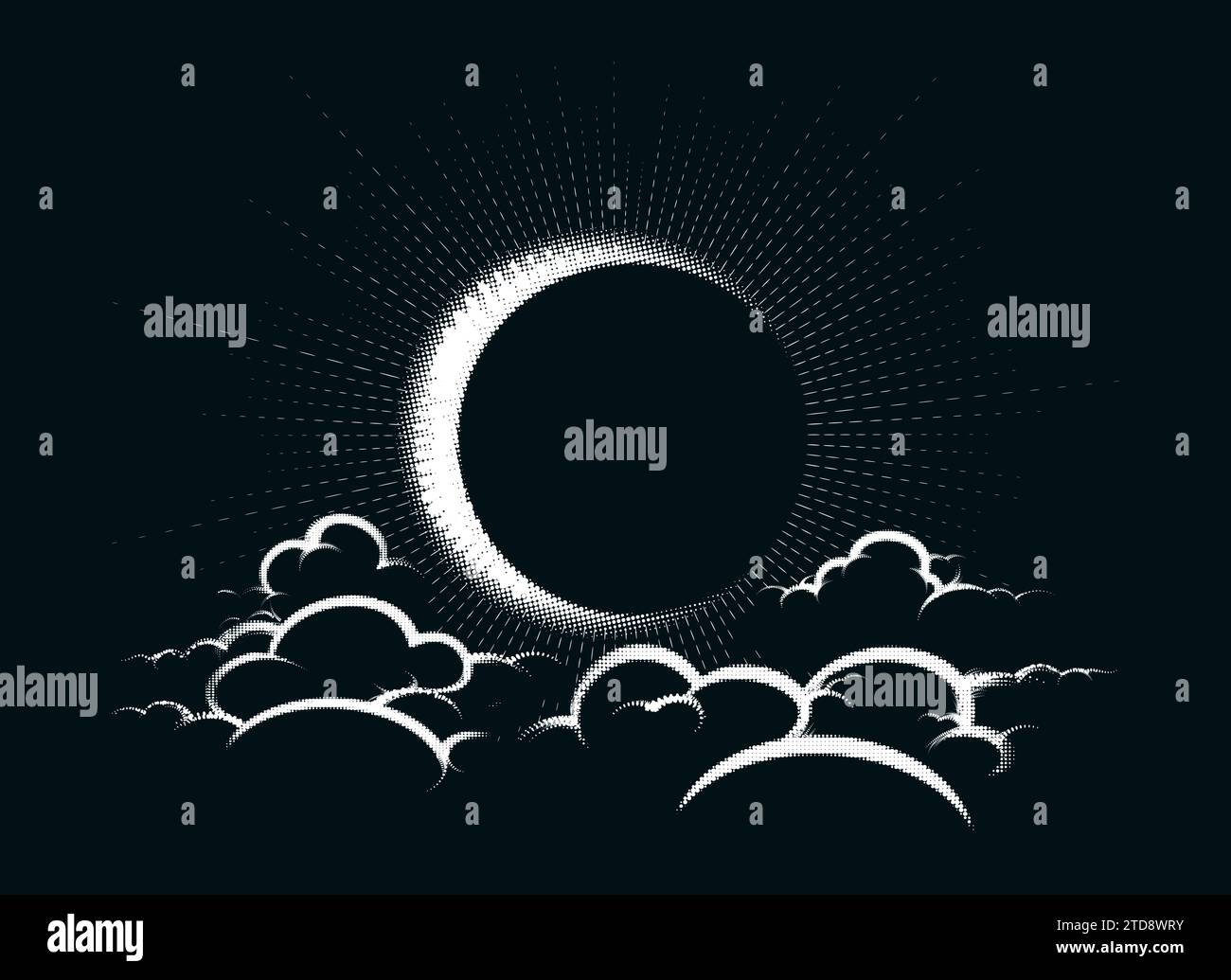 Moon phase in dark night Stock Vector Images - Alamy