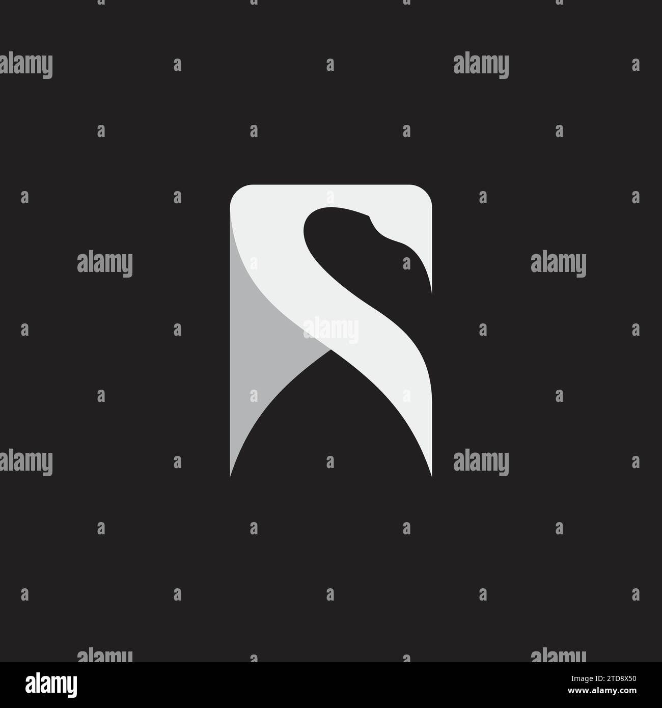 letter s white swan simple abstract logo vector Stock Vector Image ...