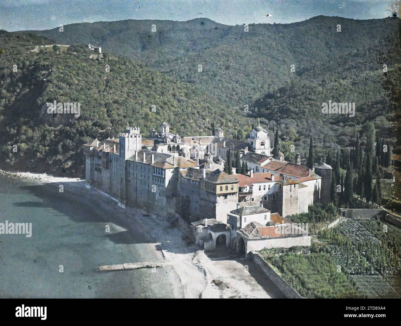 Sea ocean christianity monastery fortified architecture middle hi-res ...