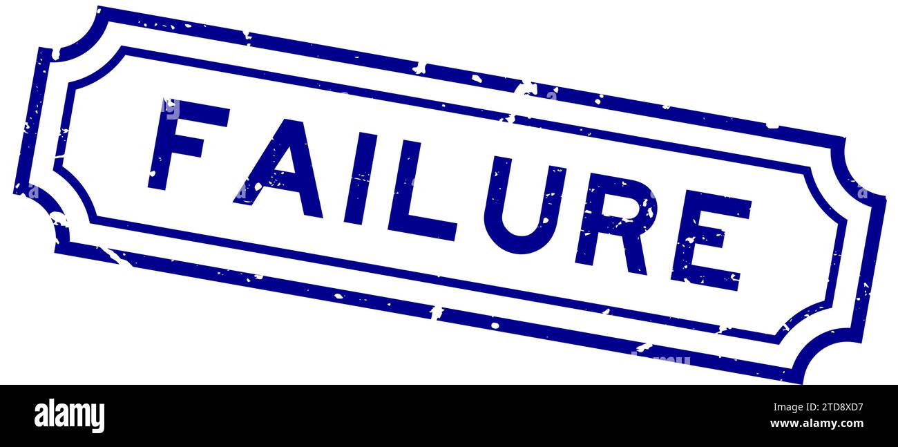 Grunge blue failure word rubber seal stamp on white background Stock ...