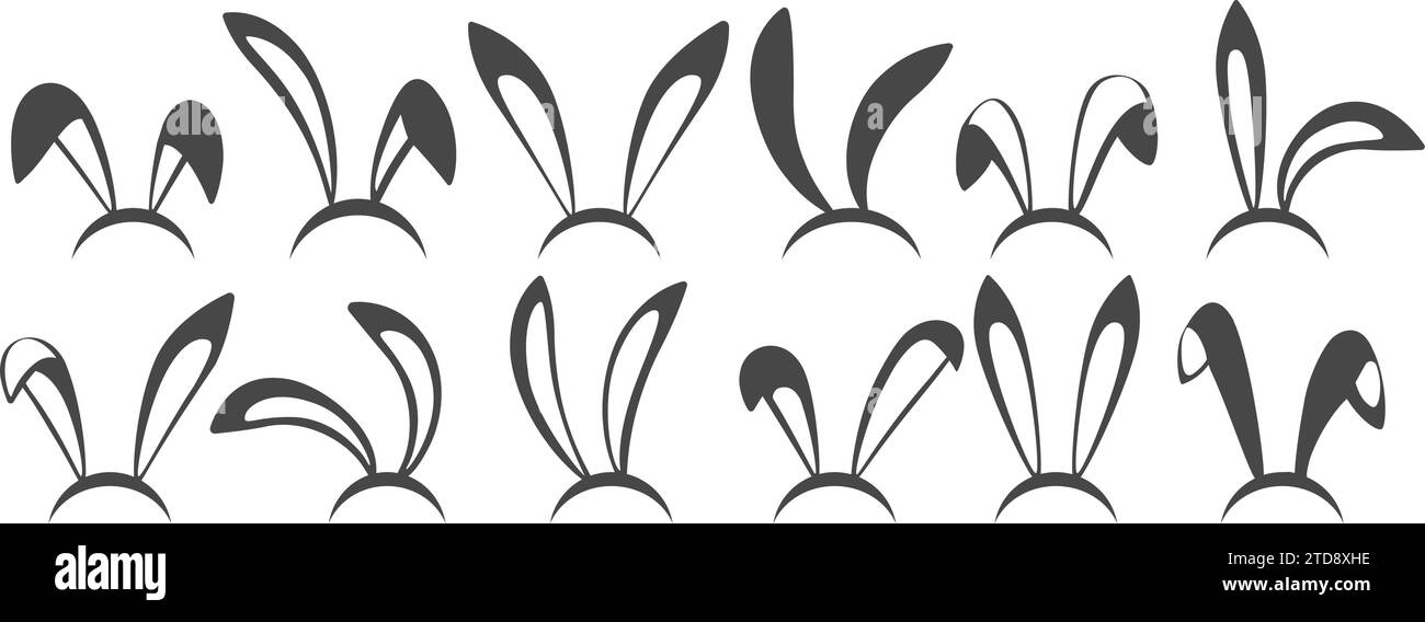 Bunny ears mask icon set Stock Vector Image & Art - Alamy