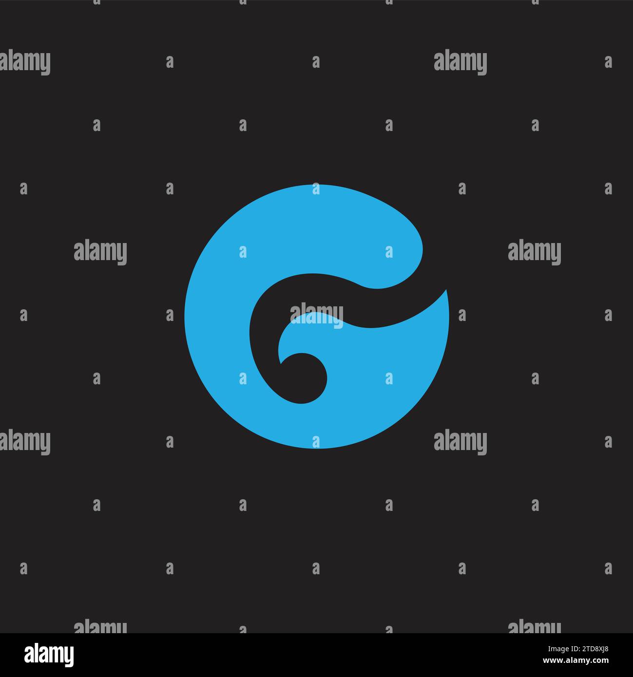 letter g blue motion waves logo vector Stock Vector Image & Art - Alamy