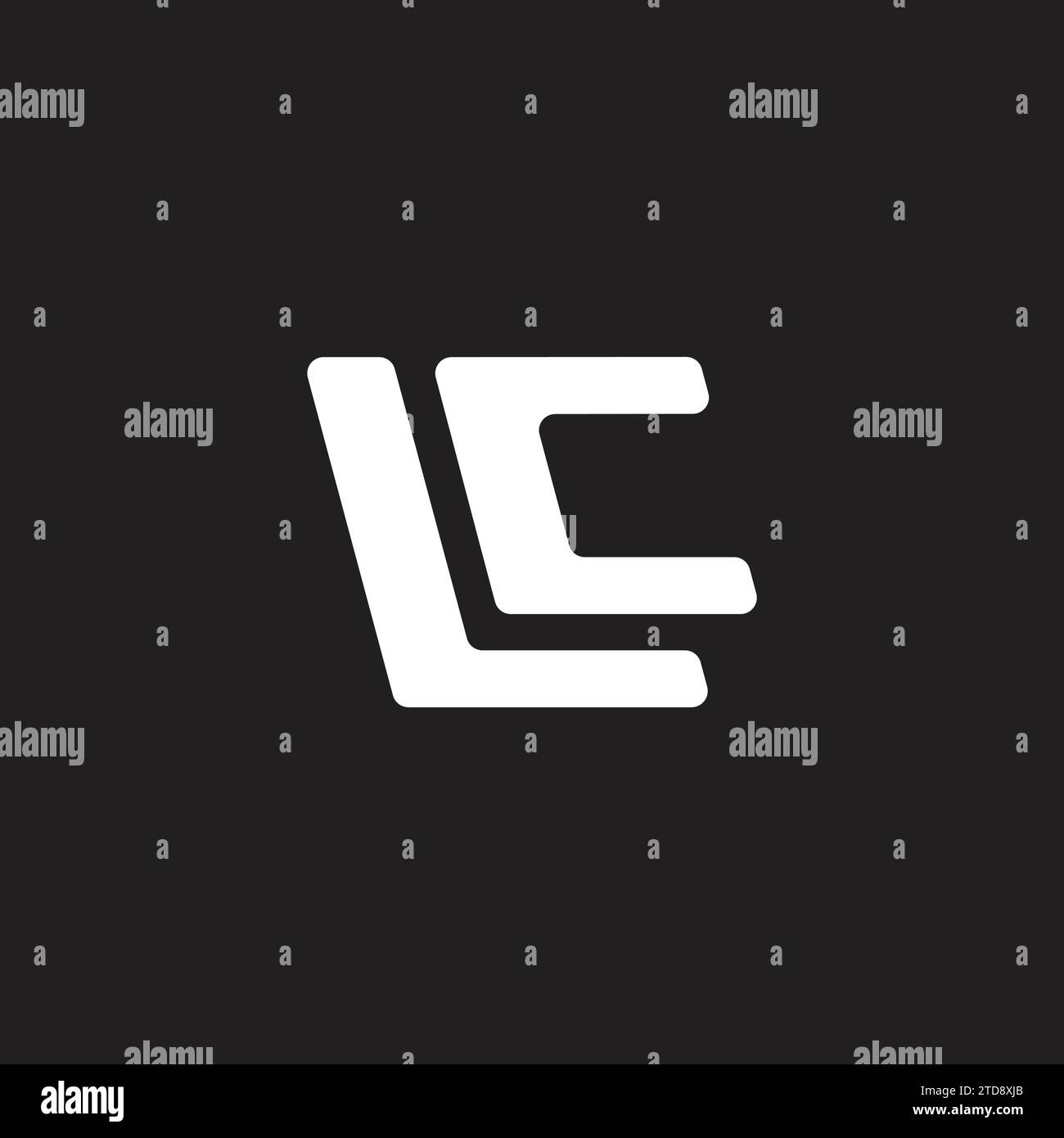 letter lc simple geometric logo vector Stock Vector Image & Art - Alamy