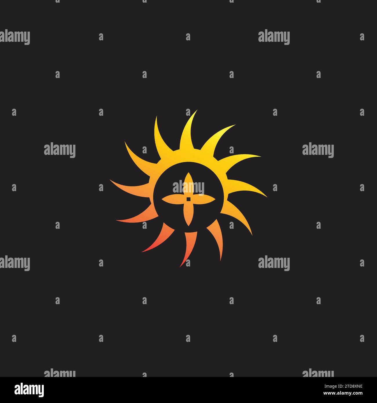 sun natural therapy plus symbol logo vector Stock Vector Image & Art ...