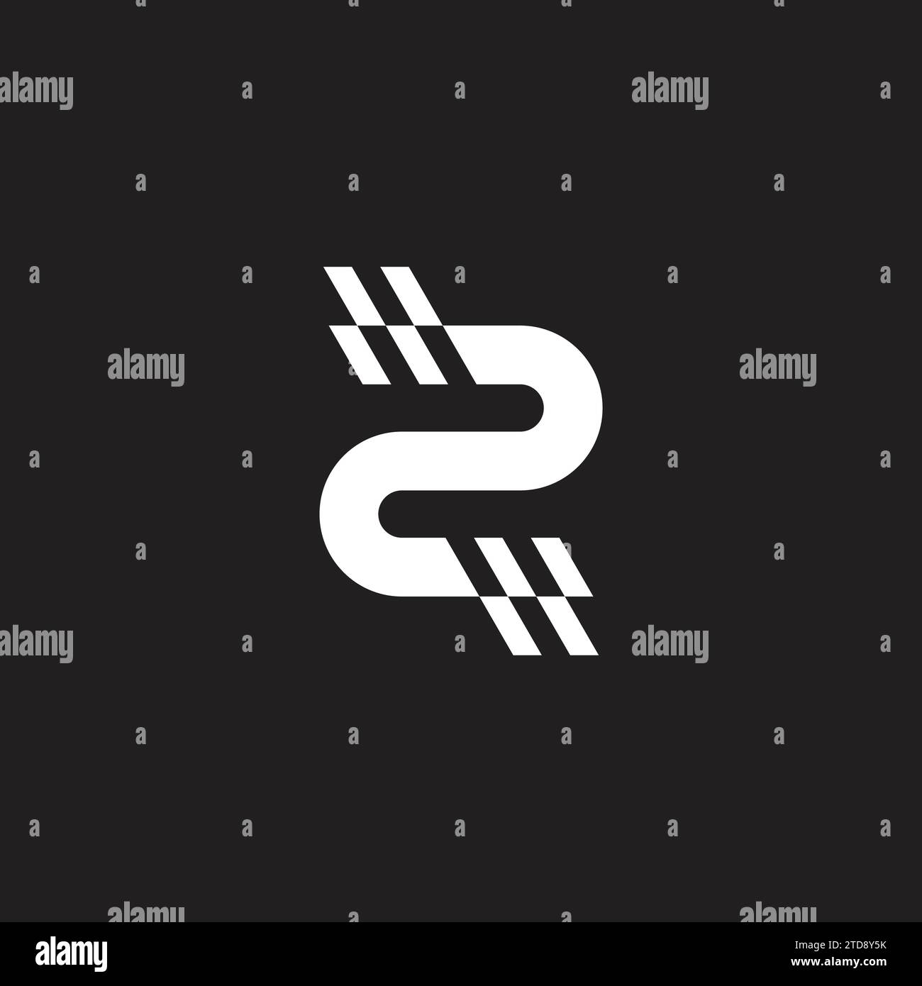 number 2 stripes race flag road logo vector Stock Vector Image & Art ...