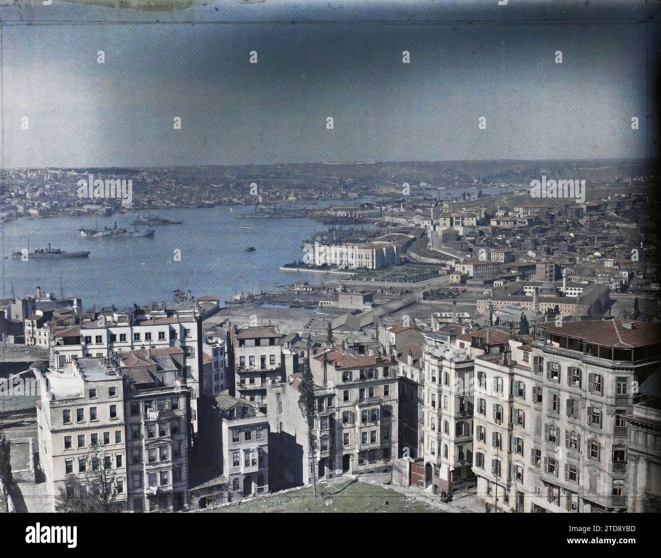 Constantinople (current Istanbul), Turkey The top of the Golden Horn ...